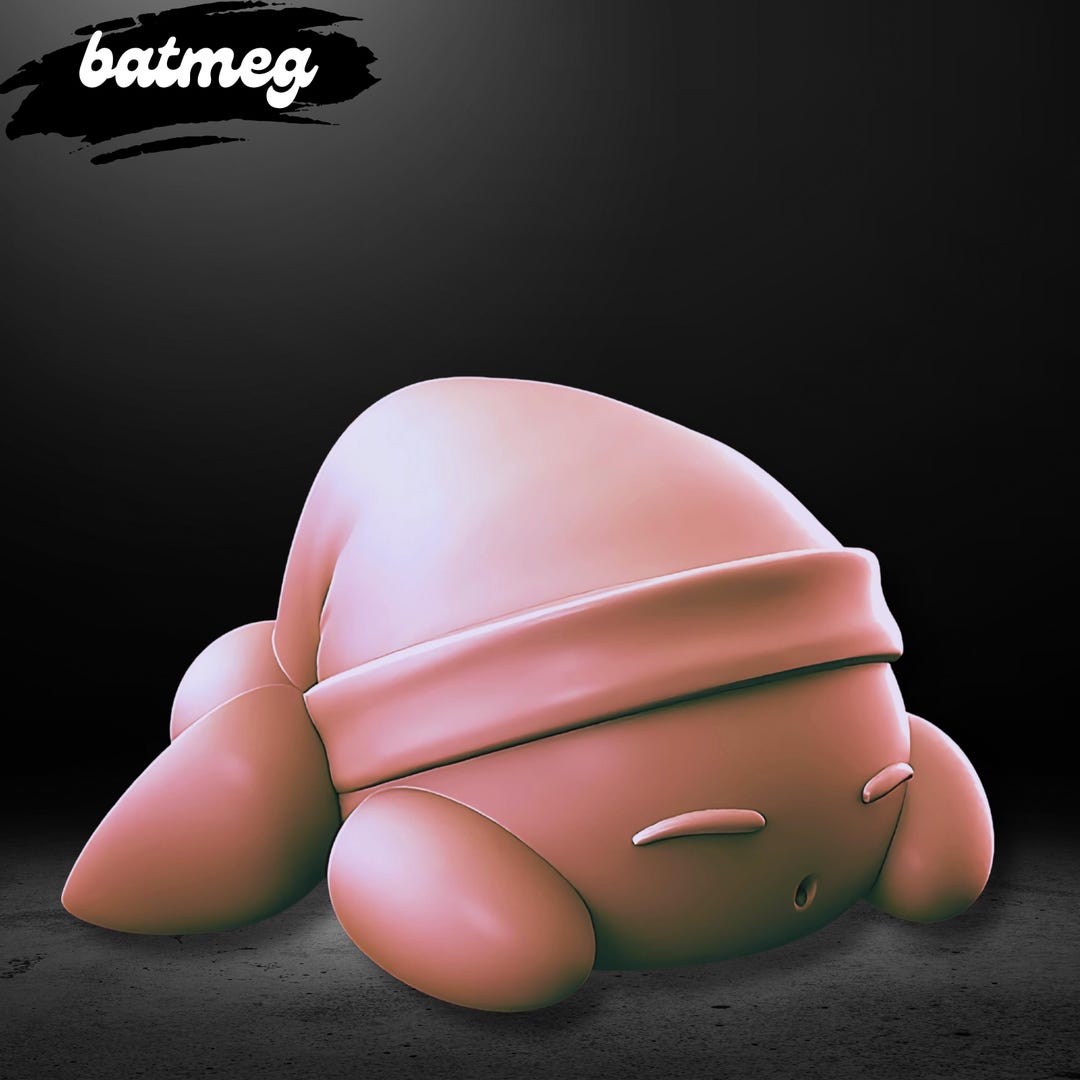 Kirby Sleep Figure, Kirby Stl File 3D Printing, 3D Model Design, Kirby ...
