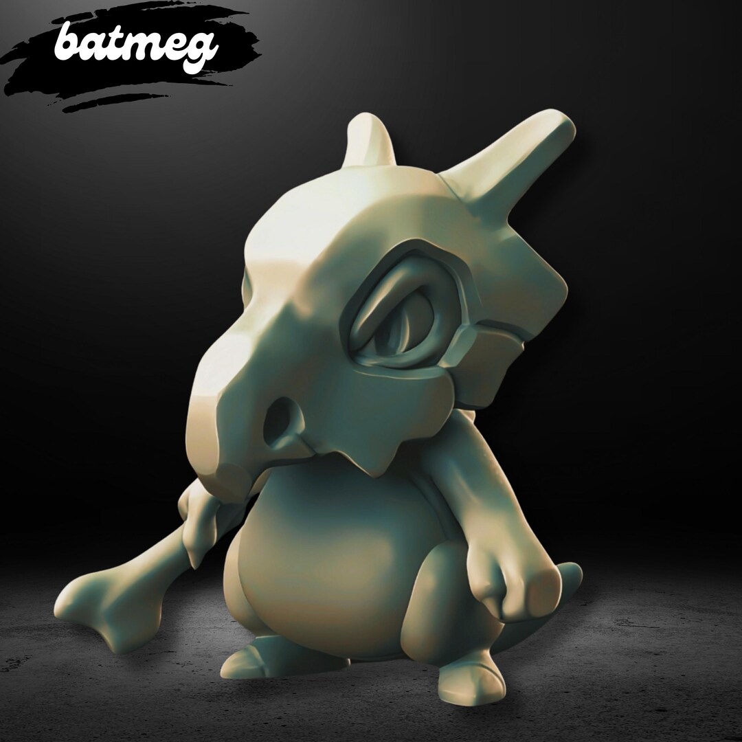 Cubone Figure, Pokemon Stl File 3D Printing, 3D Model Design, Cubone ...