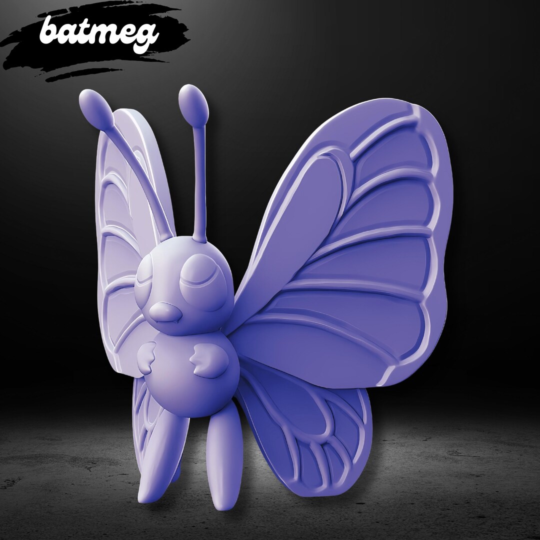 Butterfree Figure, Pokemon Stl 3D Printing, Butterfree Stl 3D Model ...