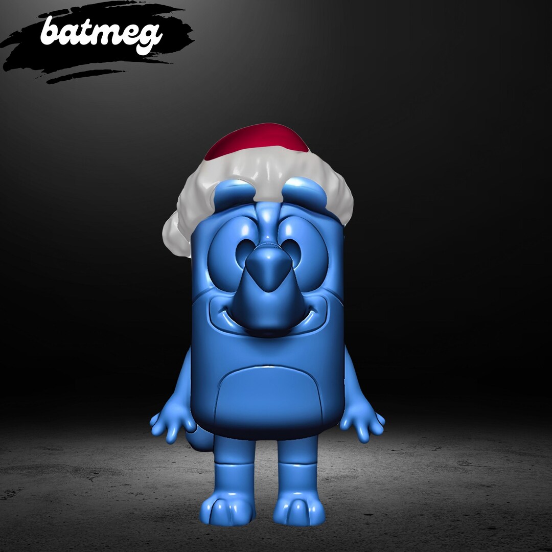 Bluey Christmas Figure, Bluey Stl 3D Printing, Christmas Stl 3D Model ...
