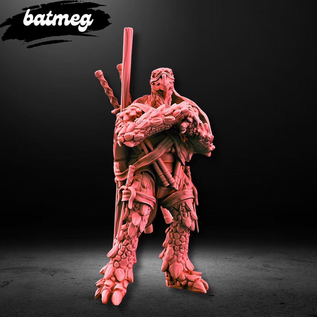 Tortle Ninja Figure (pre Supported and Unsupported), Tortle Ninja Stl ...