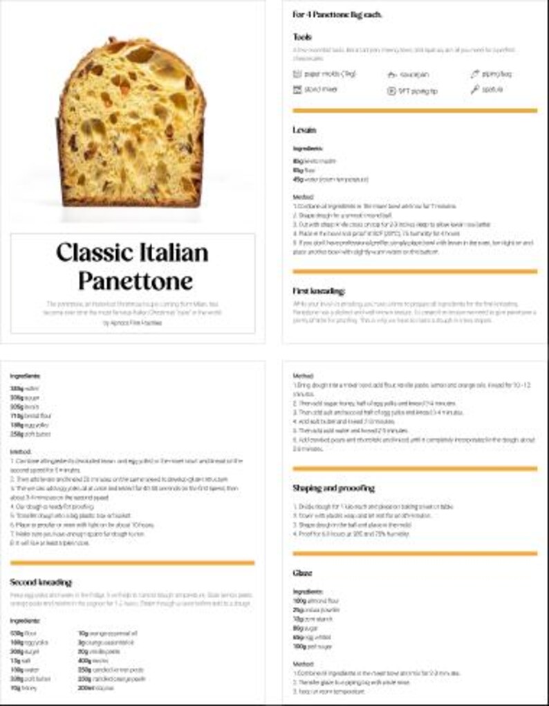 Classic Italian Panettone Recipe - Etsy