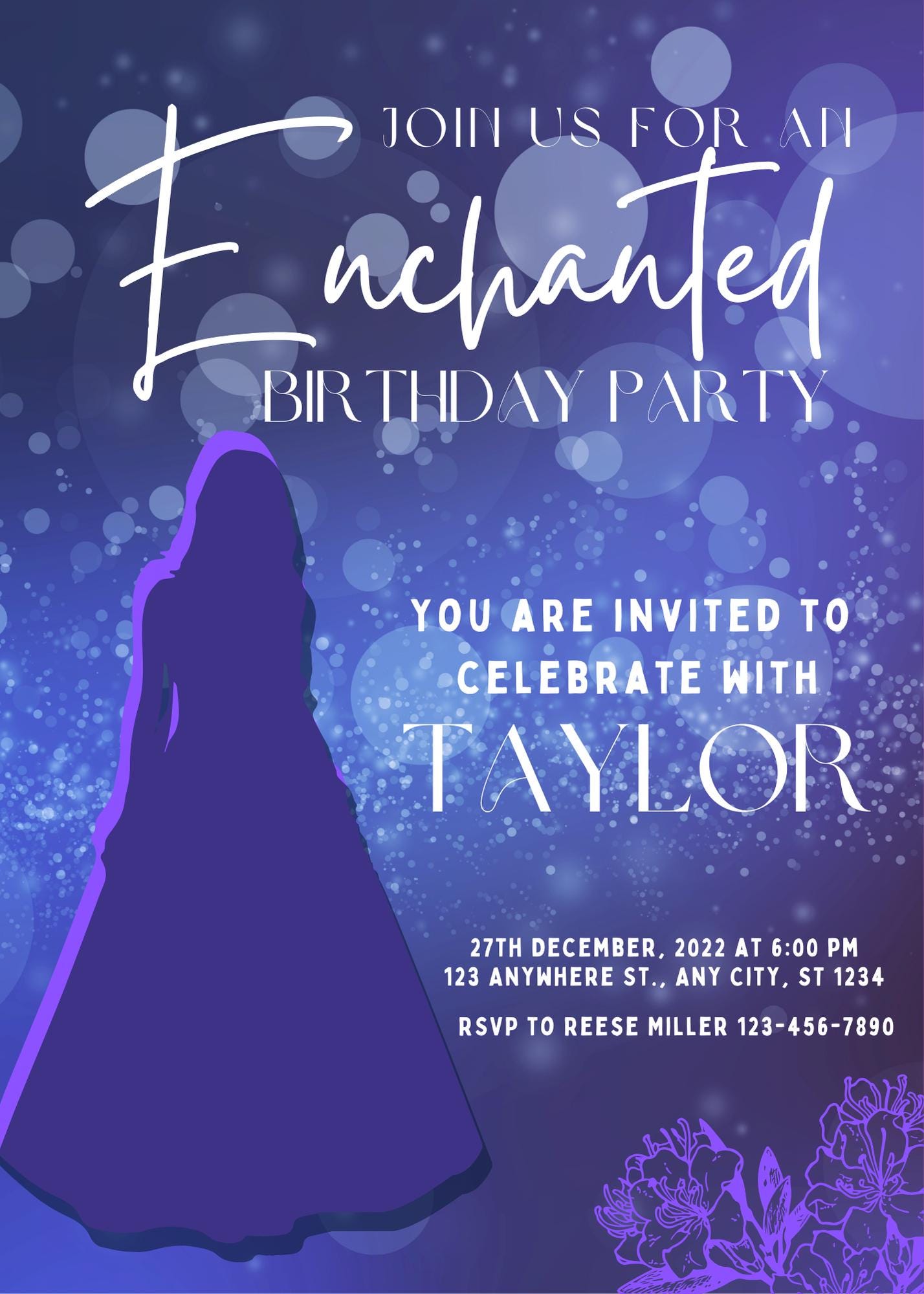 An Enchanted Birthday Invitation Digital Download - Etsy