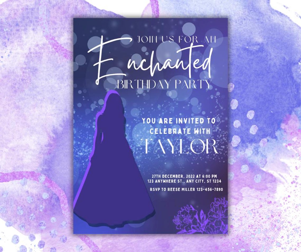 An Enchanted Birthday Invitation Digital Download - Etsy