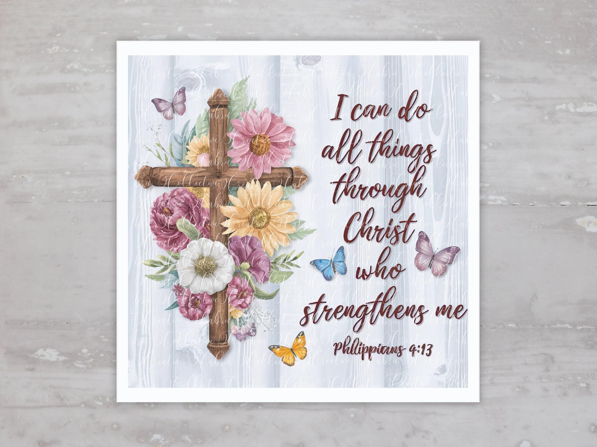 Faith Bible Verse Fabric Panel A46, Square Quilt Fabric, Craft Sewing ...