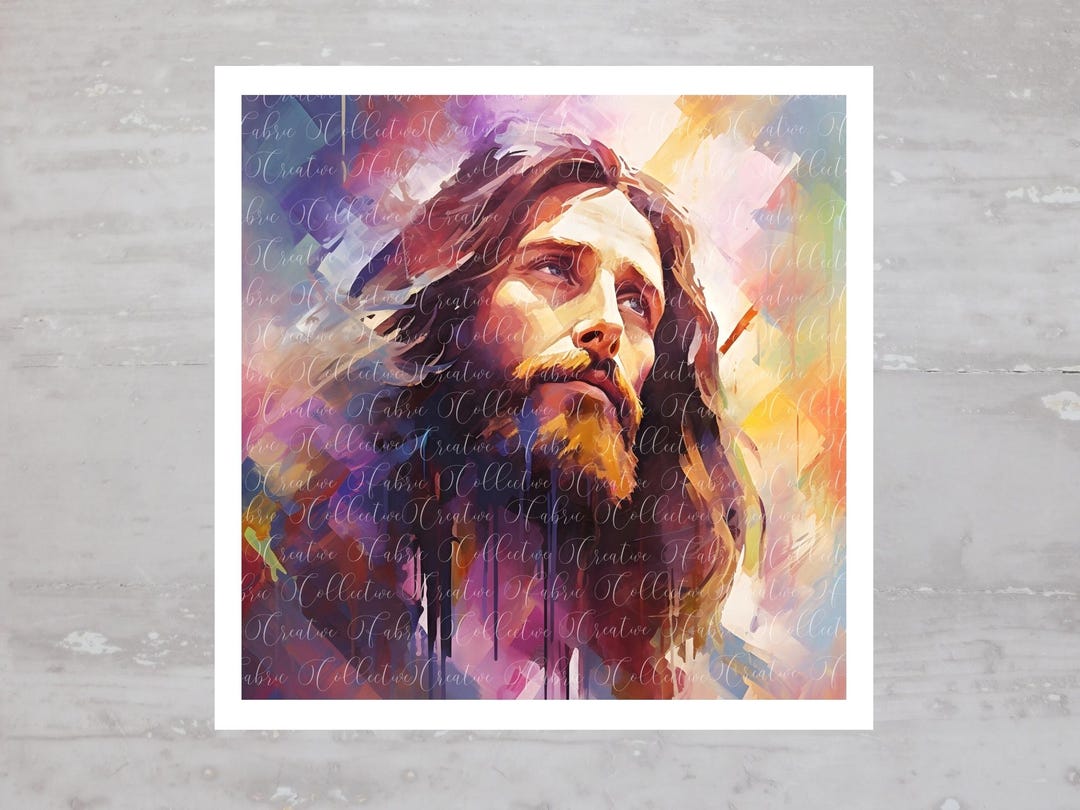 Abstract Jesus Christian Quilt Fabric Panel A220, Craft Quilt Fabric ...