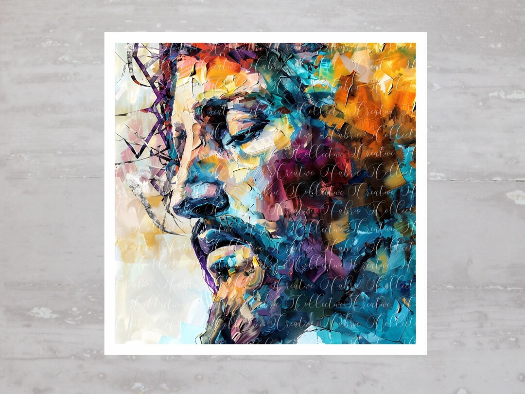 Jesus Christian Faith Fabric Panel A48, Square Quilt Fabric, Craft ...