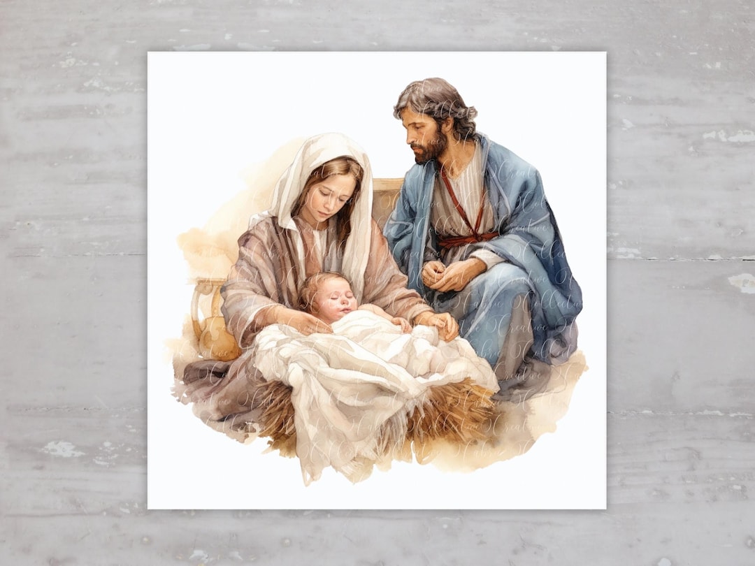 Christmas Baby Jesus Nativity Fabric Panel A70, Square Quilt Fabric ...