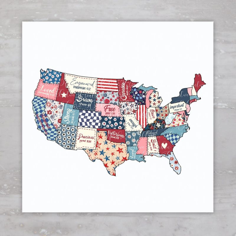 Usa Map Fabric Panel - Etsy