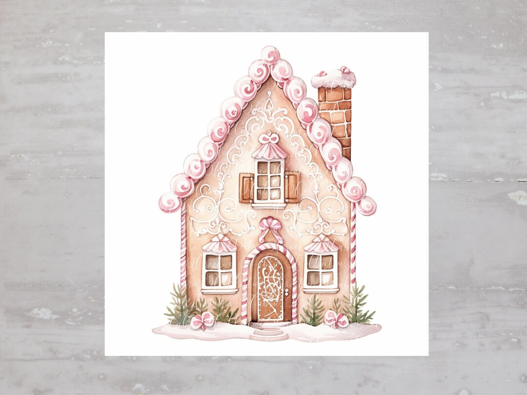 Christmas Gingerbread Shabby House Fabric Panel A246, Craft Quilt ...