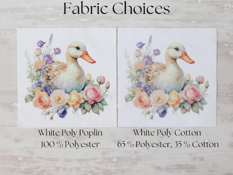 Pretty Cottage Floral Easter Duck Fabric Panel A689, Quilting Square ...