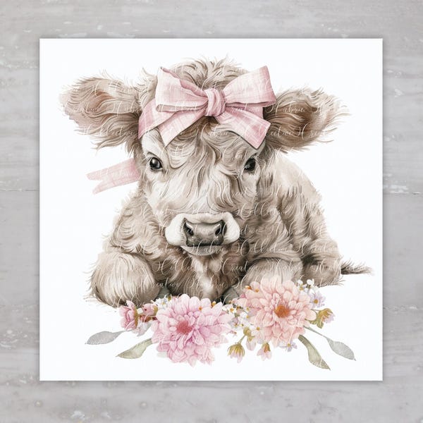 Highland Cow Fabric Panel - Etsy