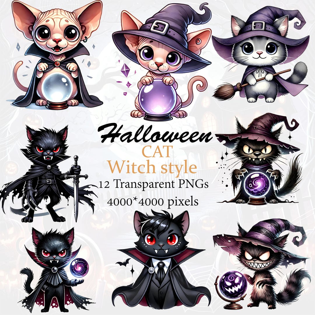 Vampire Cat and Mysterious Sphynx Cat, Vampire, Playful Fortune Teller ...