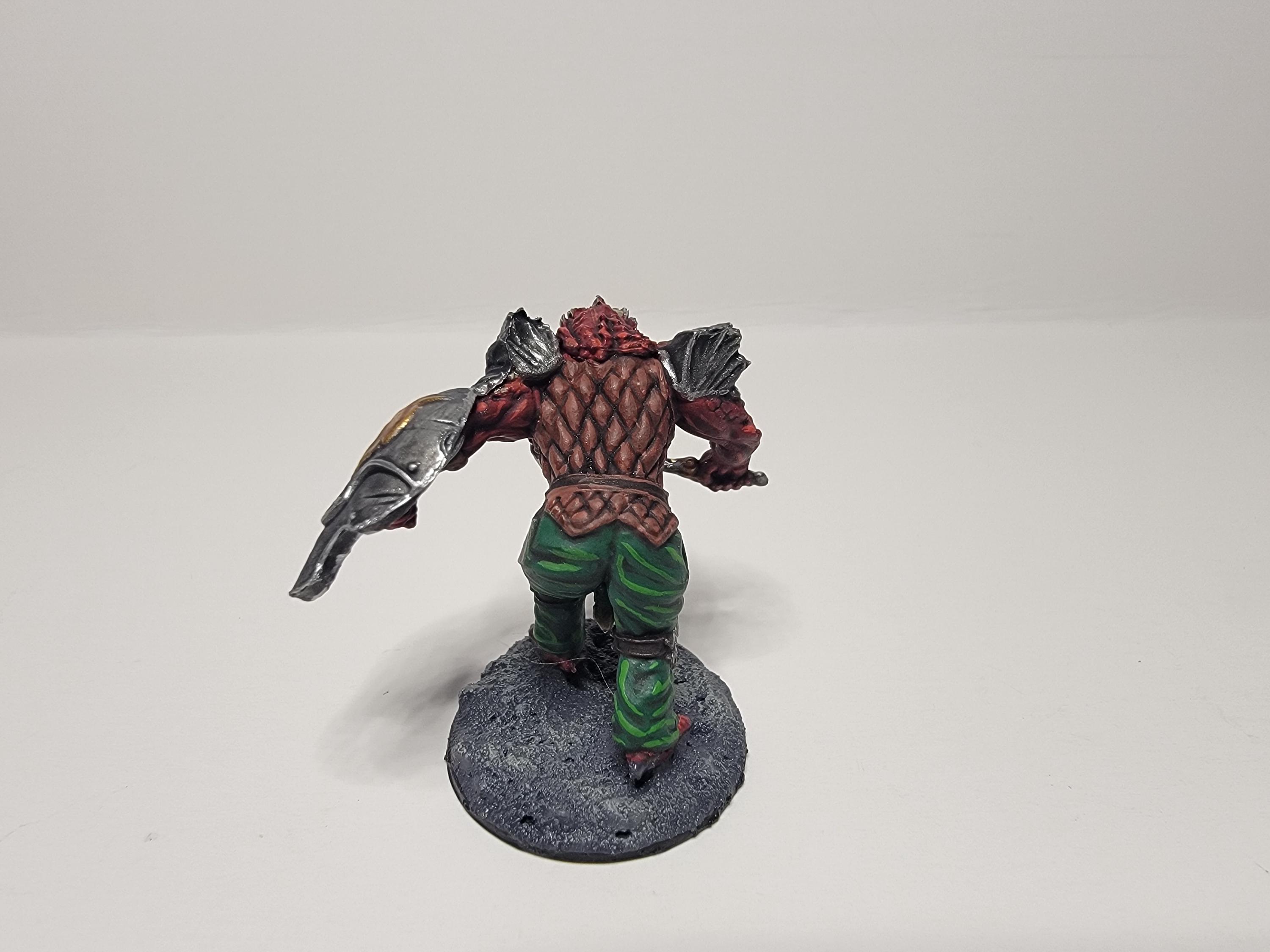 Hand-painted Red Dragonborn Fighter Miniature - D&D Nolzur's Marvelous ...