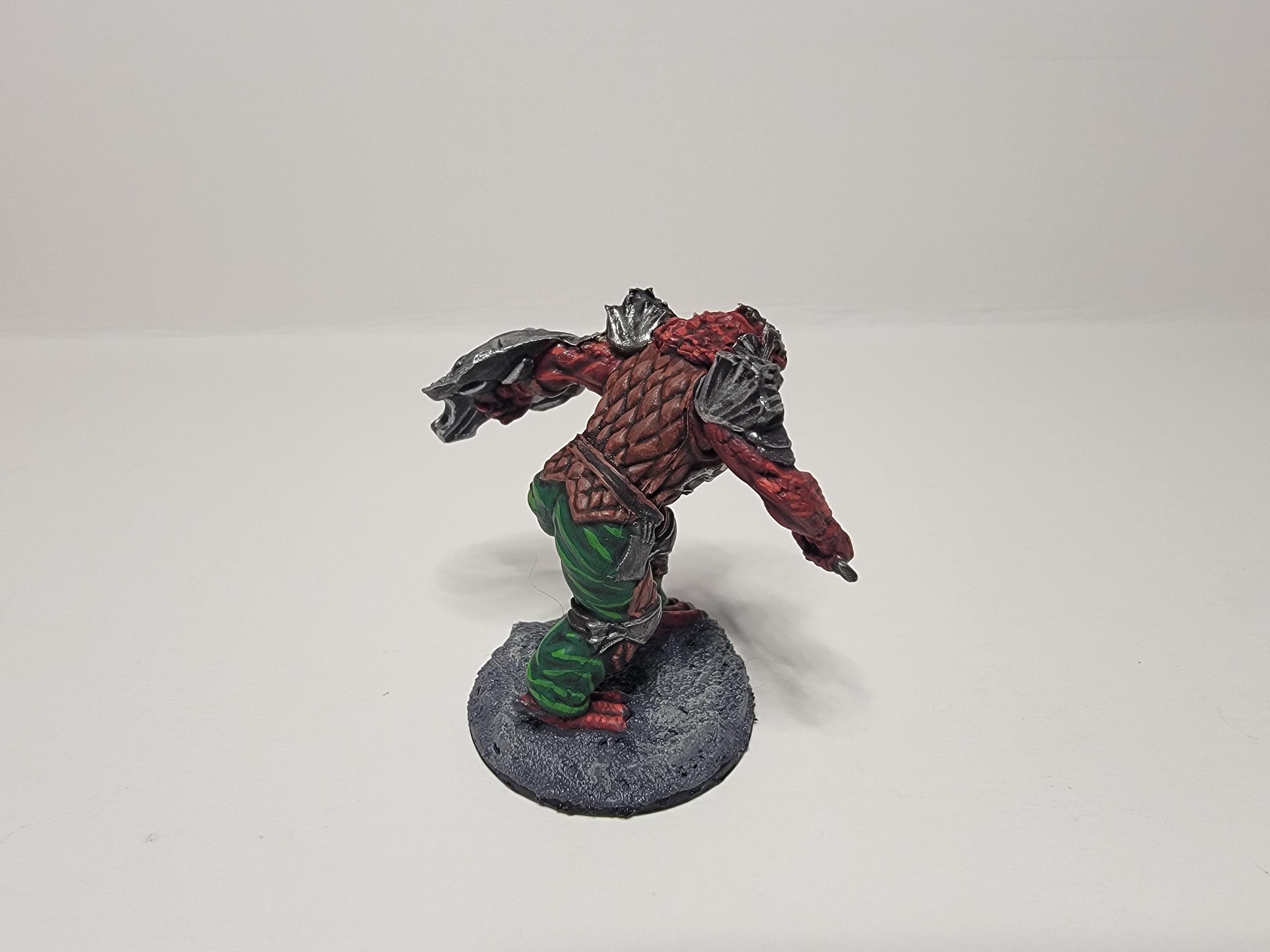 Hand-painted Red Dragonborn Fighter Miniature - D&D Nolzur's Marvelous ...