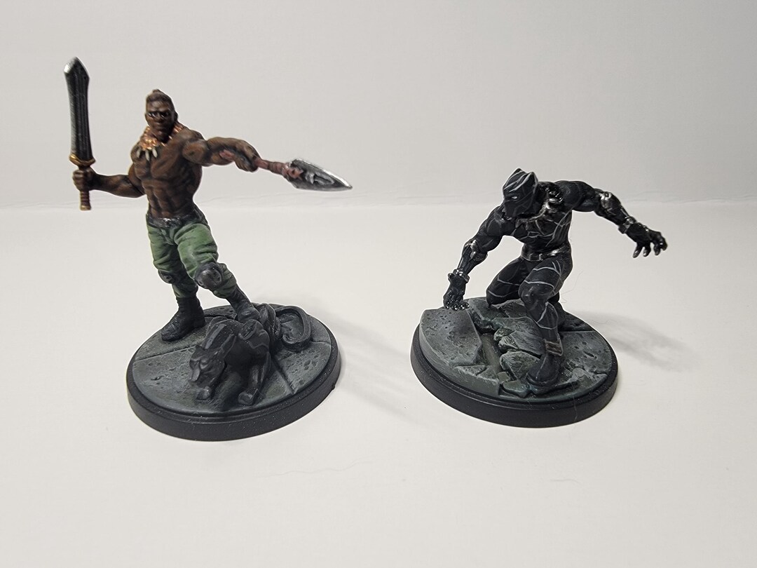 Custom, Commissioned, Hand-painted Black Panther & Killmonger Box Set ...