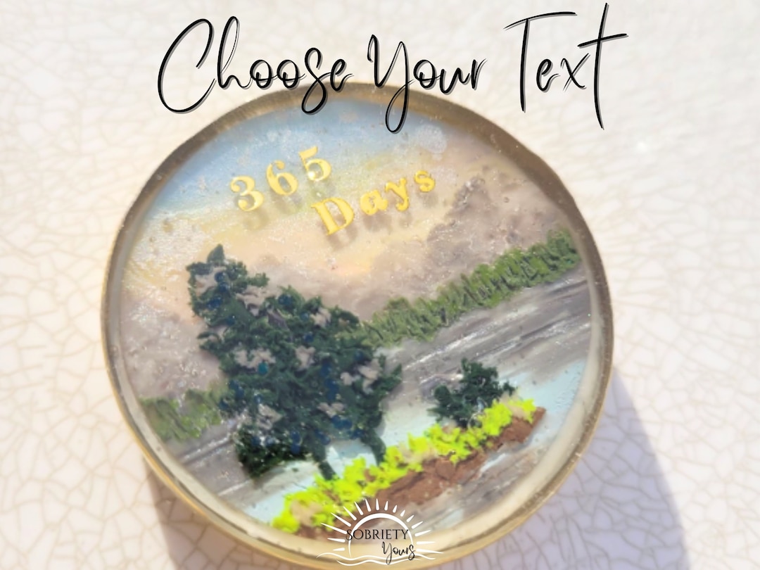 PERSONALIZED Recovery Chip Custom Sobriety Token Chip Sober Any Year ...