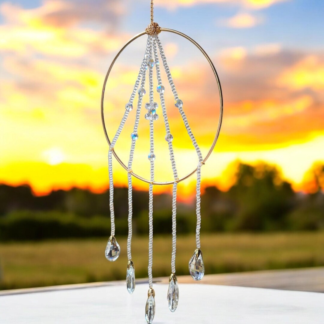 Hoop With Crystals Suncatcher - Etsy