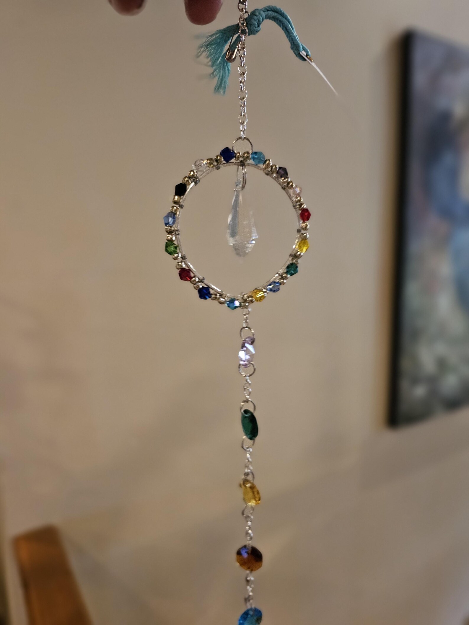 Wire Wrapped Single Strand Suncatcher With Crystals. - Etsy