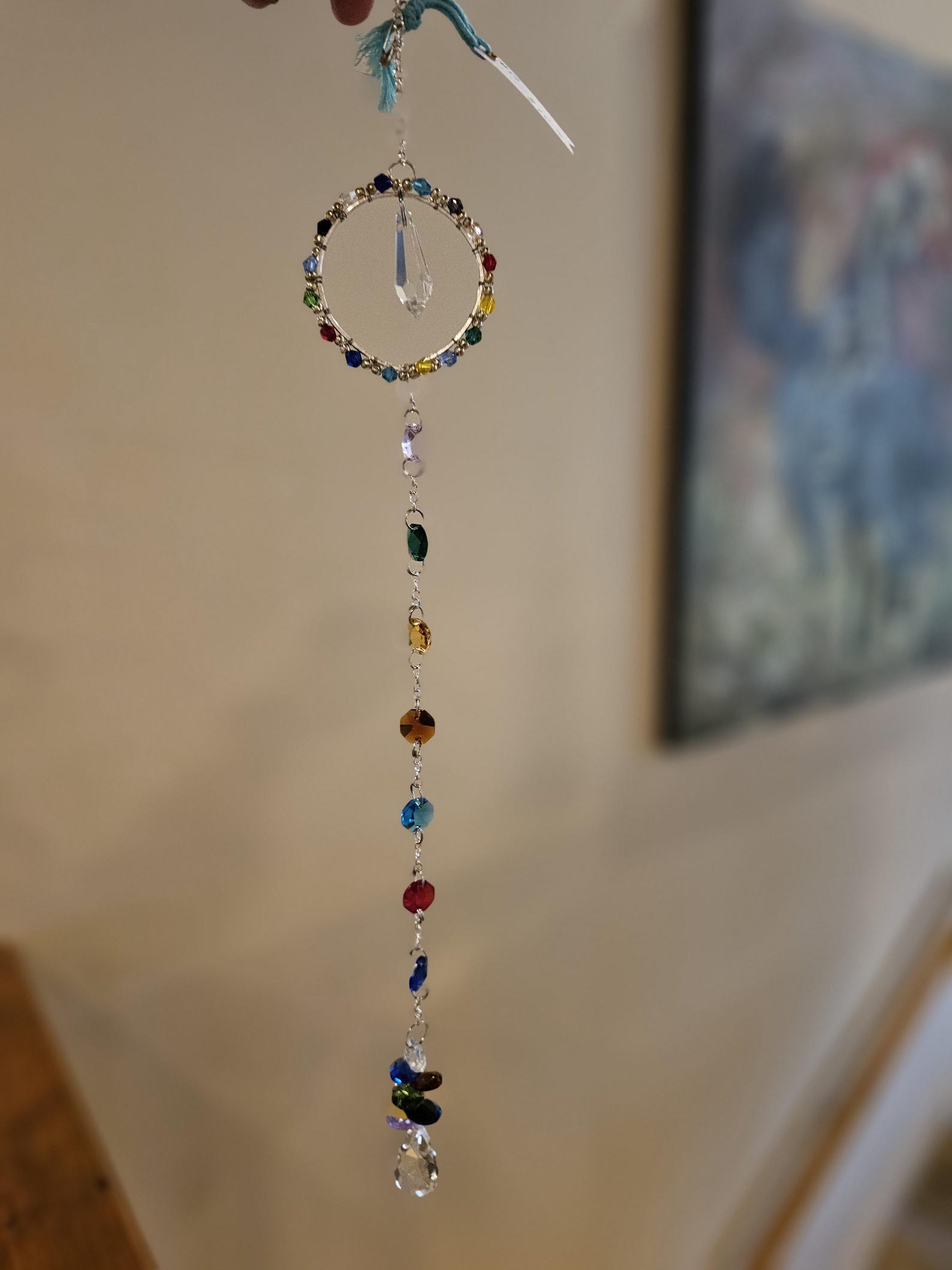 Wire Wrapped Single Strand Suncatcher With Crystals. - Etsy