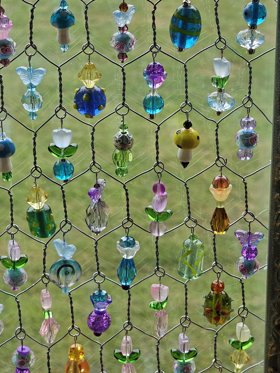 Beautiful Chicken Wire Suncatcher - Etsy