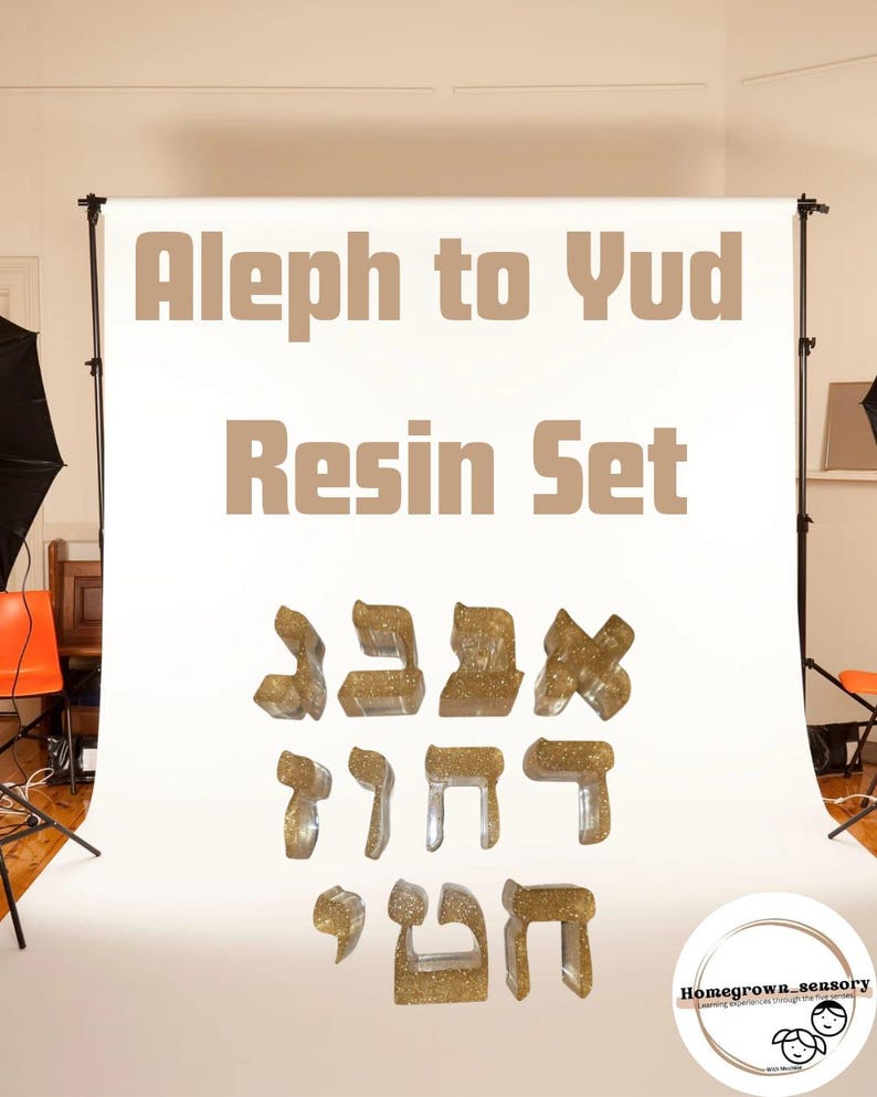 Aleph to Yud Resin Hebrew Letters – Custom Colors - Etsy