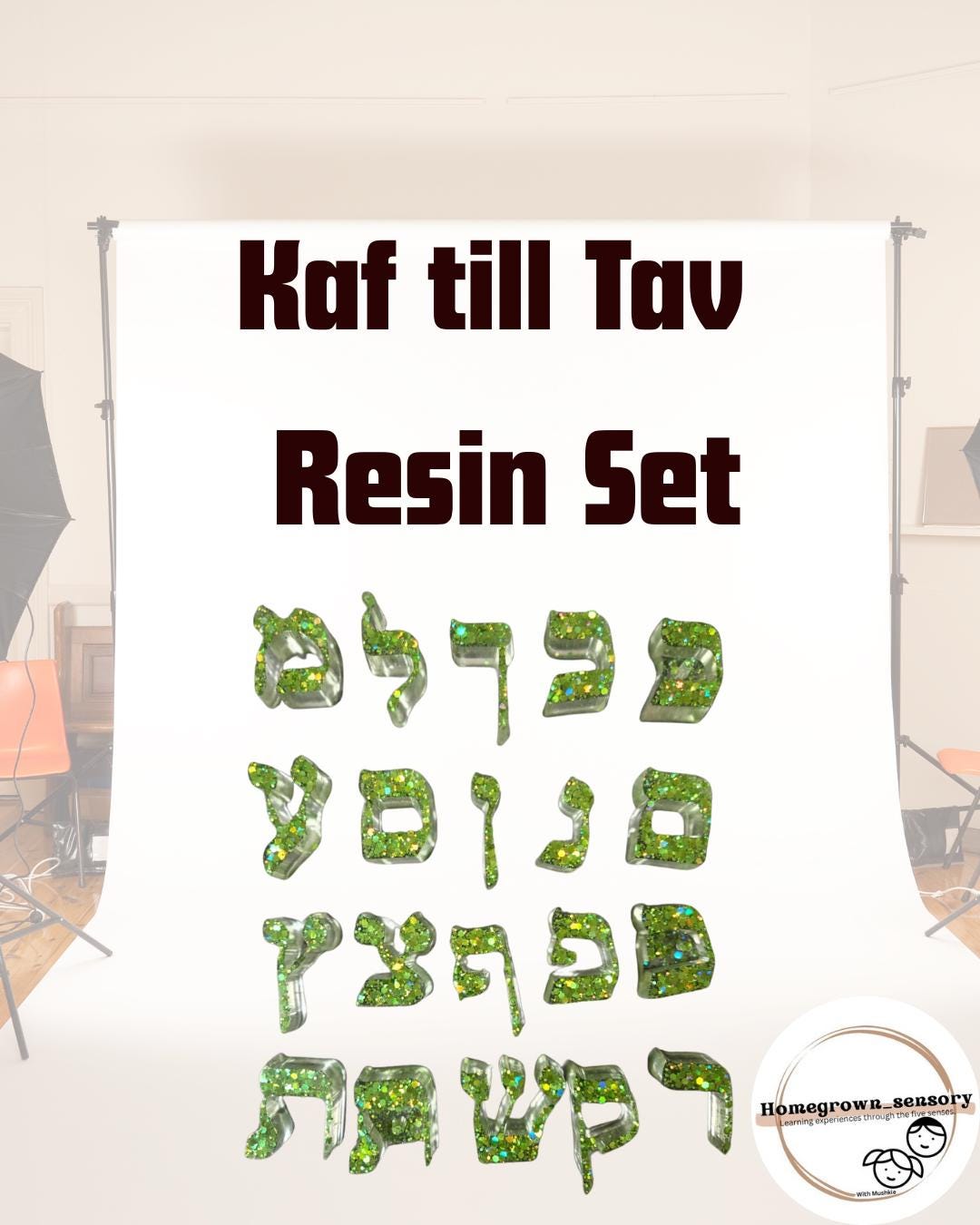 Kaf Till Tav Resin Hebrew Letters – Custom Colors - Etsy