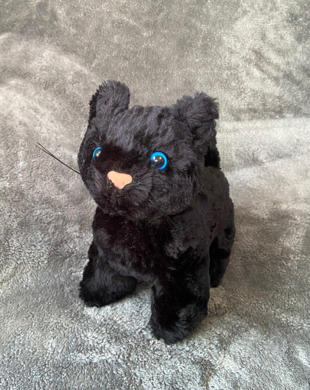 Vintage America Wego Black Cat Plush 7" Standing Stuffed Toy Korea ...