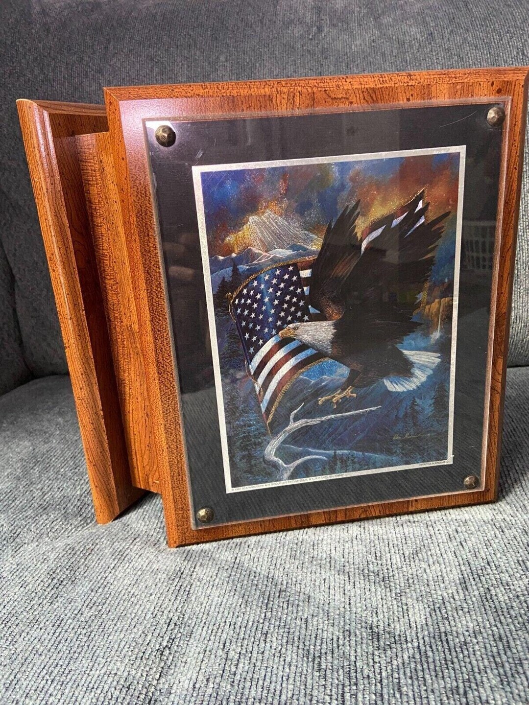 Wooden Trinket Box With Scafa/modern Art Group Eagle Portrait 1997 - Etsy