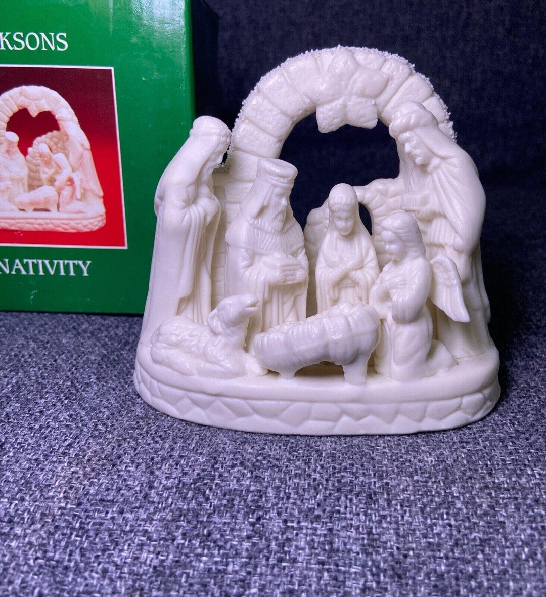 Vintage Dickson Romans Nativity Scene Ivory Resin Joseph, Mary & Jesus ...