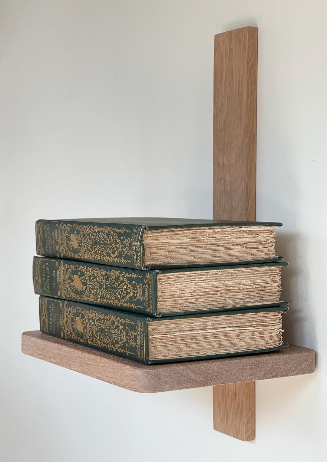 Whitewashed White Oak Spotlight Shelf: Modern Floating Display - Etsy ...