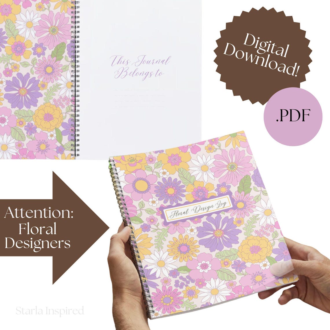 Floral Design Journal | Flower Log Book | Floral Design Planner ...