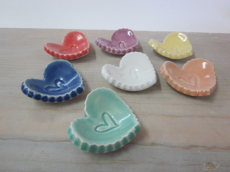 Mini Heart Ring Holder Dish, Fidget or Worry Stone, Daughter Gift ...