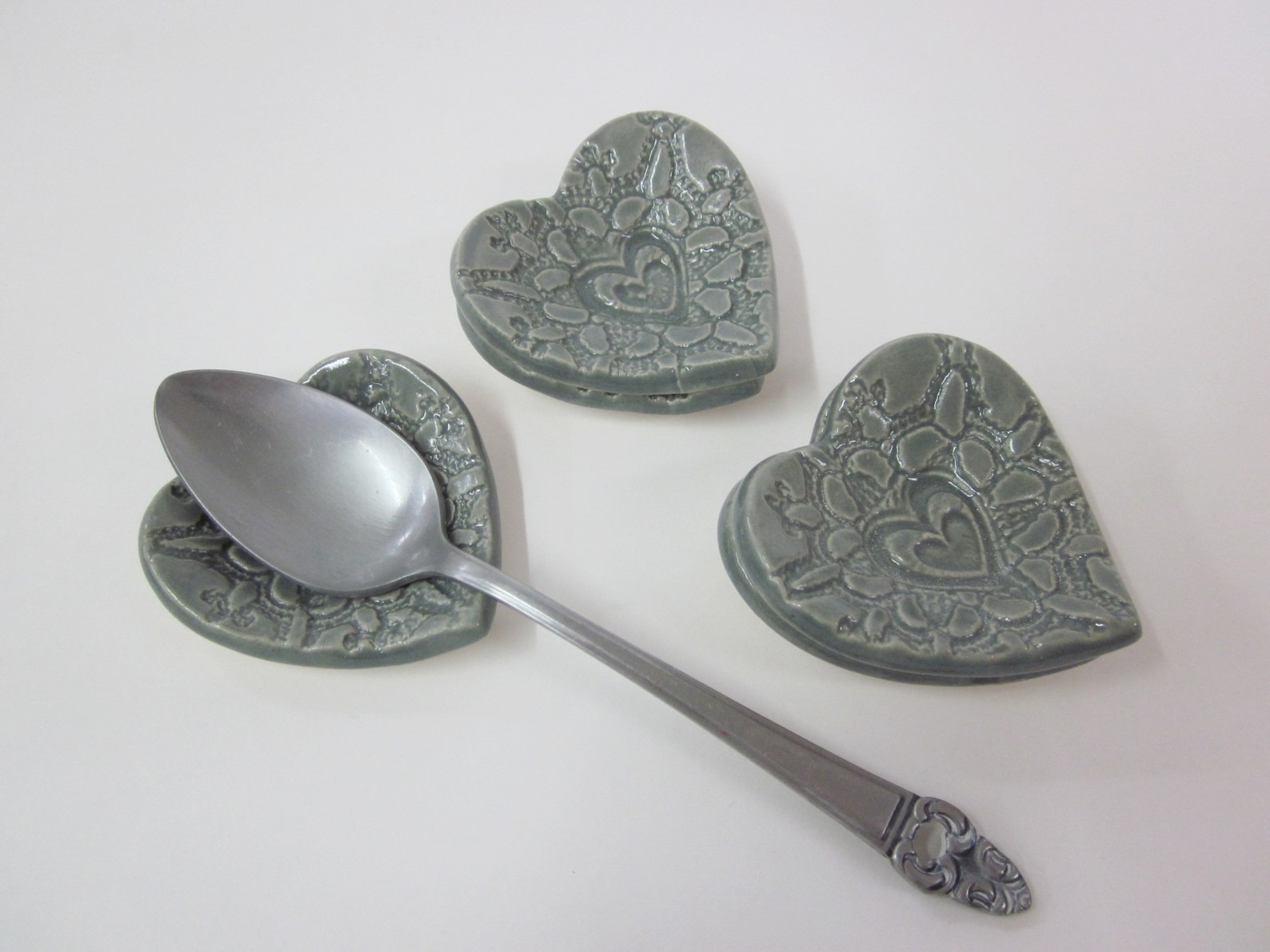 Heart Teabag Holder, Coffee Station Spoon Rest, Heart Teaspoon Rest ...