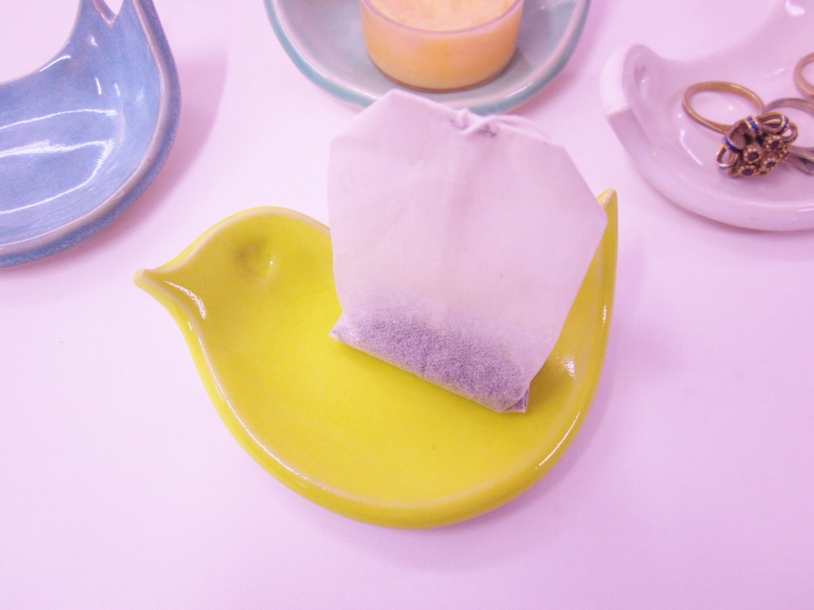 Dove Tea Bag Holder, Birdie Spoon Rest, Candle Holder, Tea Lovers Gift ...