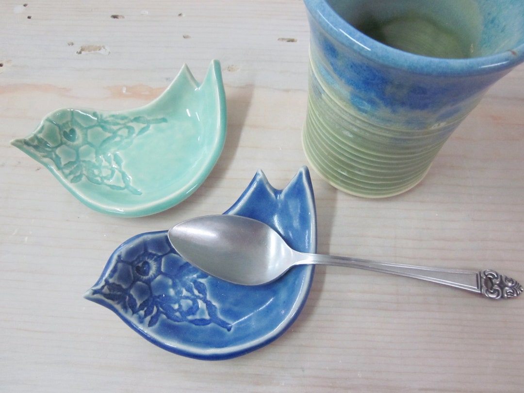 Dove Tea Bag Holder, Birdie Spoon Rest, Bird Candle Holder, Tea Lovers ...