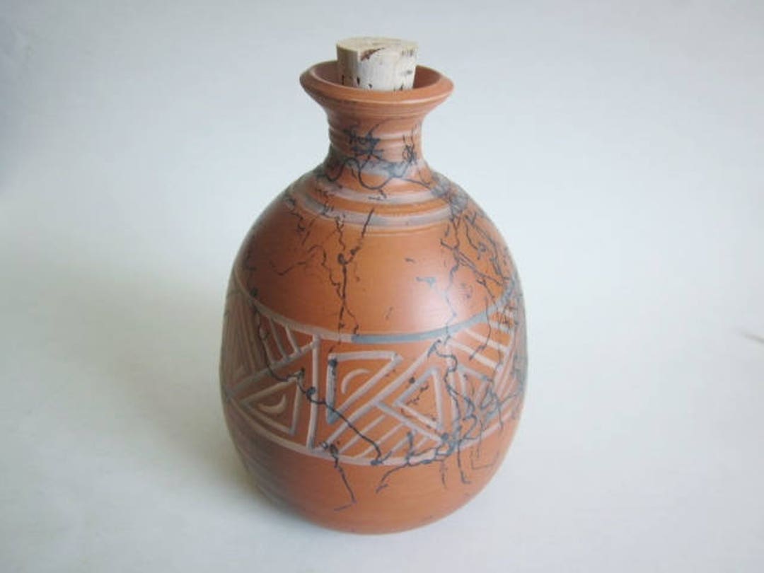 Horse Hair Pottery, Ceramic Art Bottle, Rake Ceramic Art Vase, Urn for ...