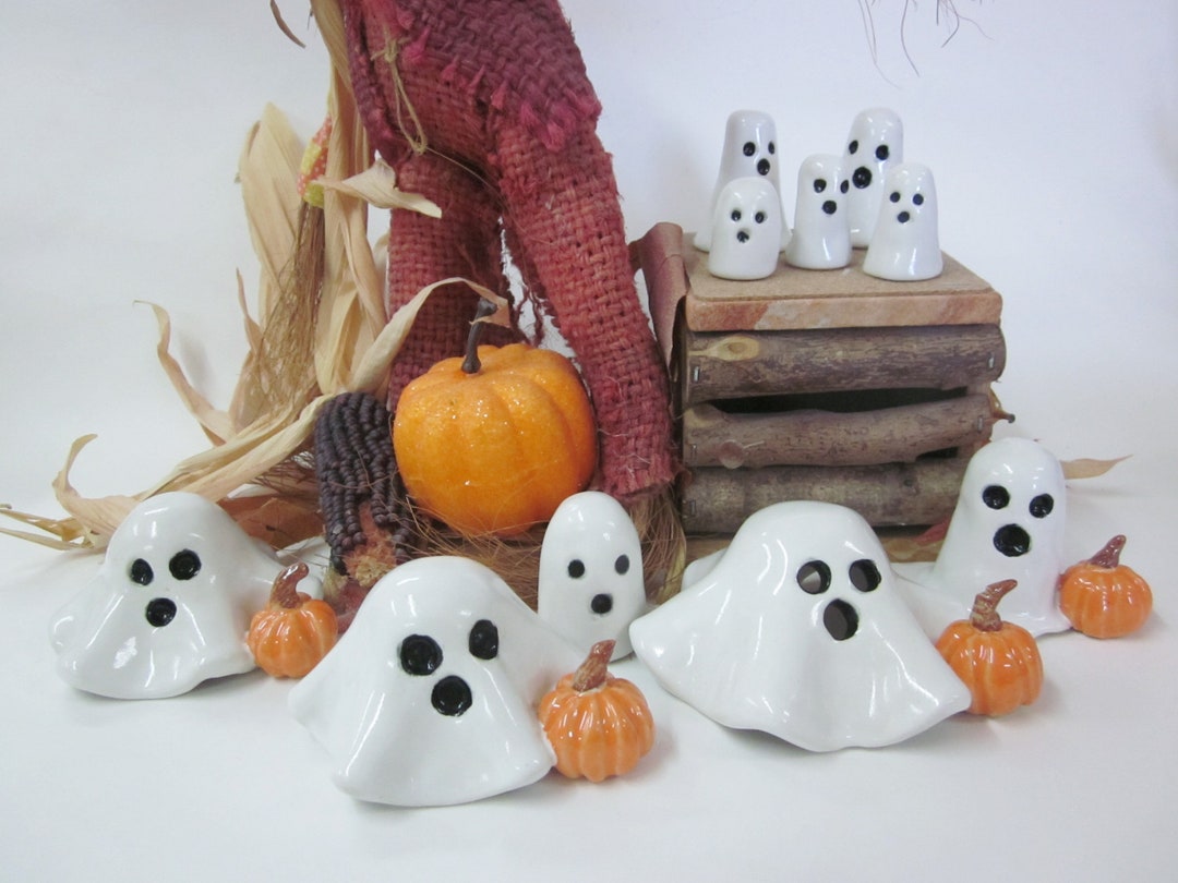 Mini Halloween Ghosts Thanksgiving Decor Halloween Small - Etsy