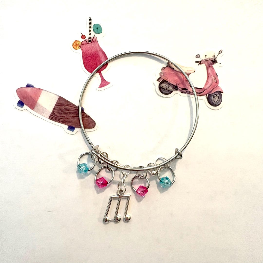 Inspired by the Virtual Idol - Unique Handmade White Jewelry Bangle ...