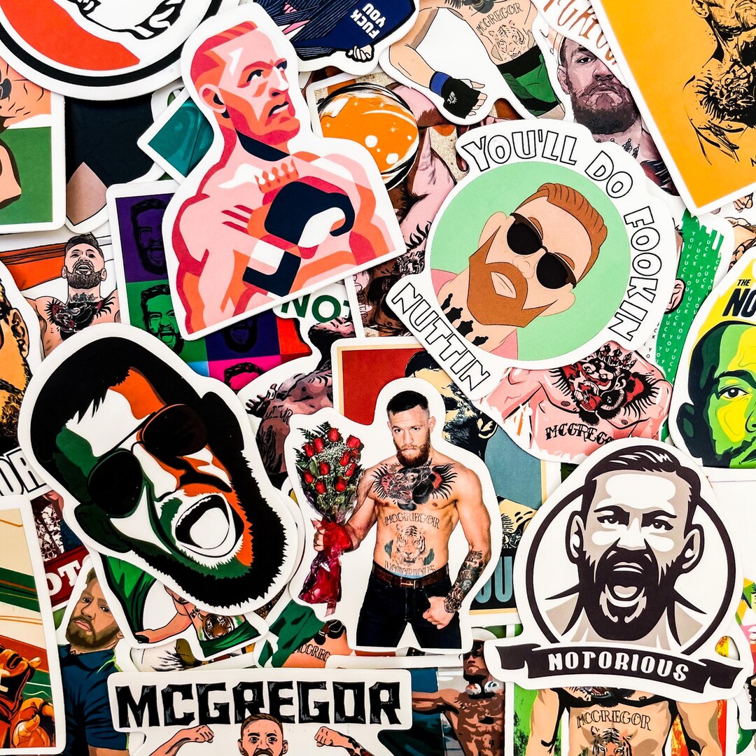 50pcs Funny Stickers, MMA Fighter-themed Waterproof Stickers, Water ...