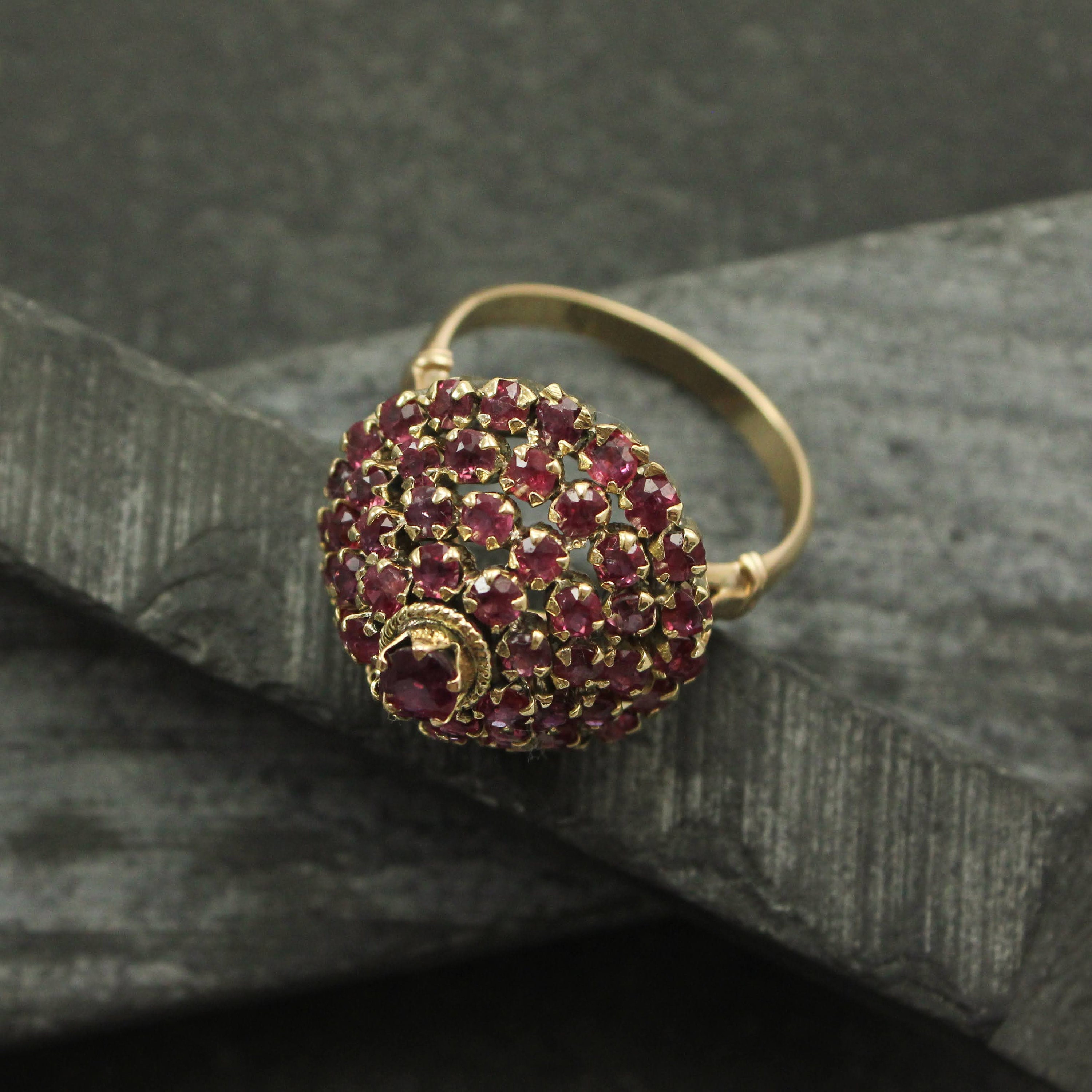 Vintage Ruby Thai Princess Ring (A2432) - Etsy