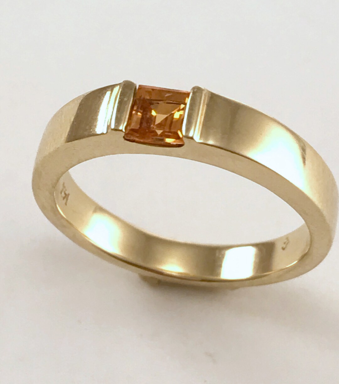 14k Yellow Gold Square Citrine Ring (R2171) - Etsy