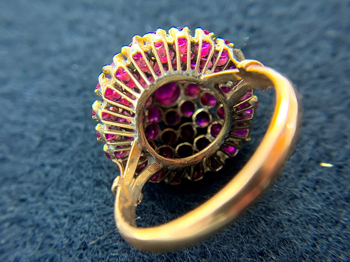 Vintage Ruby Thai Princess Ring (A2432) - Etsy