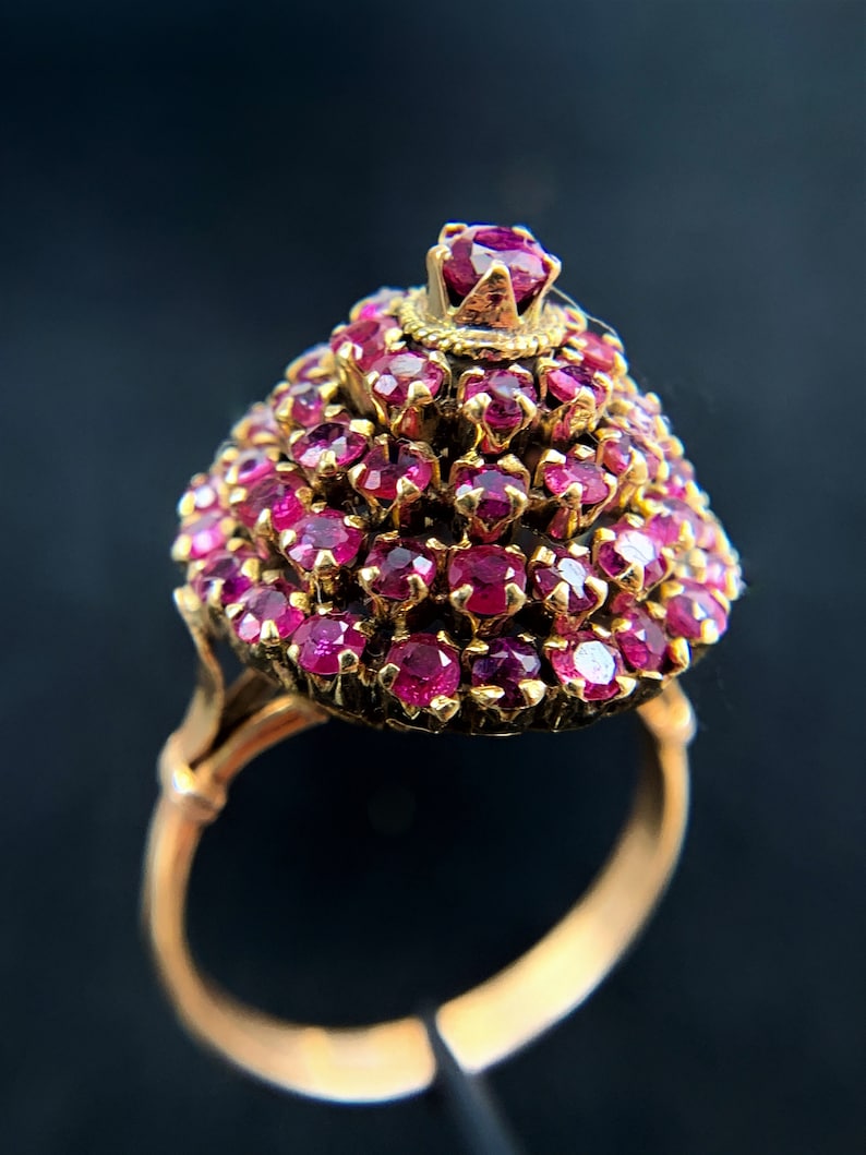 Vintage Ruby Thai Princess Ring (A2432) - Etsy