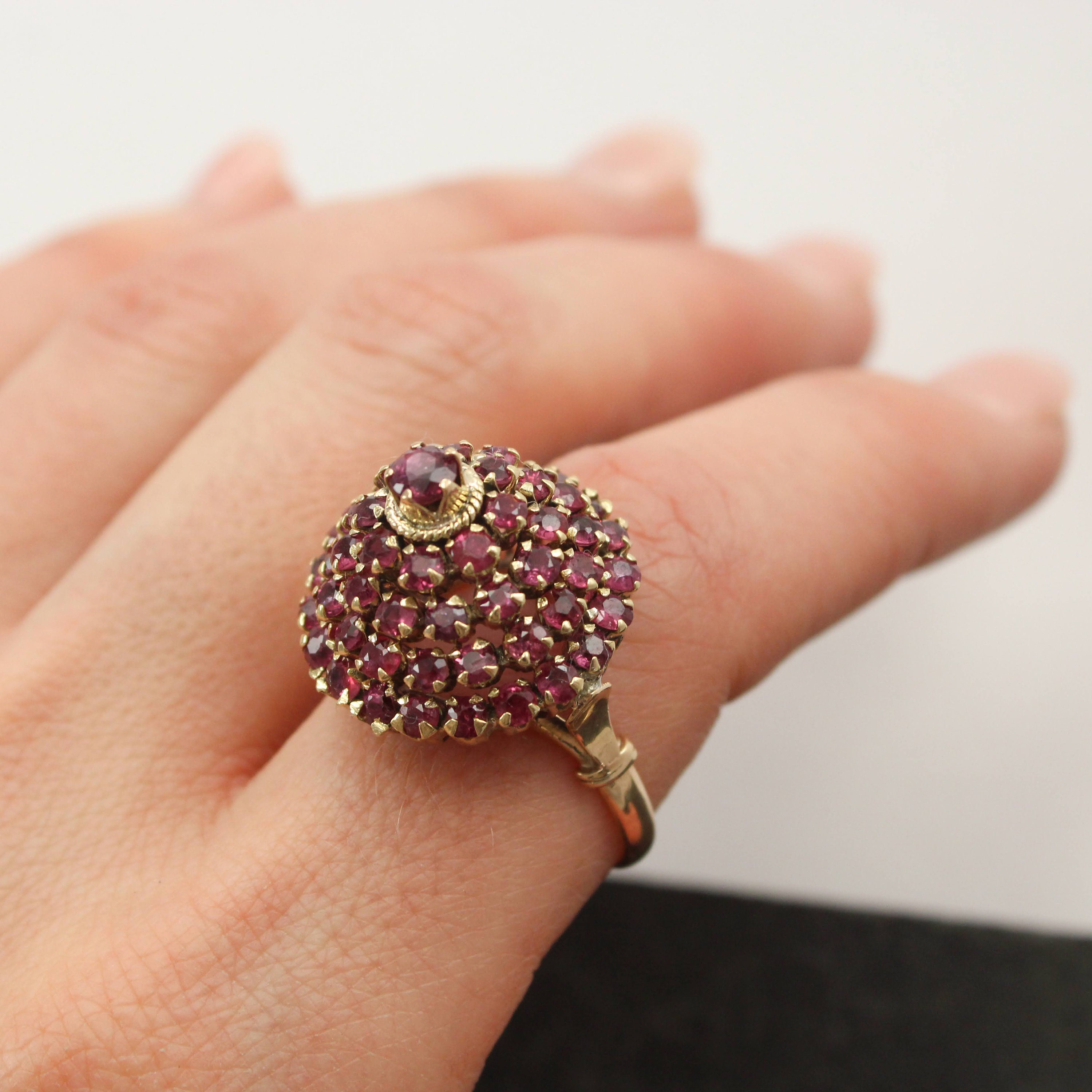 Vintage Ruby Thai Princess Ring (A2432) - Etsy