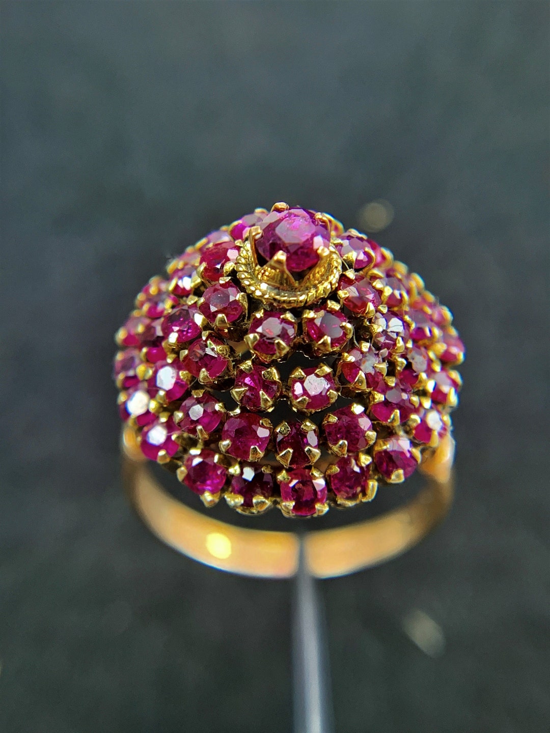 Vintage Ruby Thai Princess Ring (A2432) - Etsy