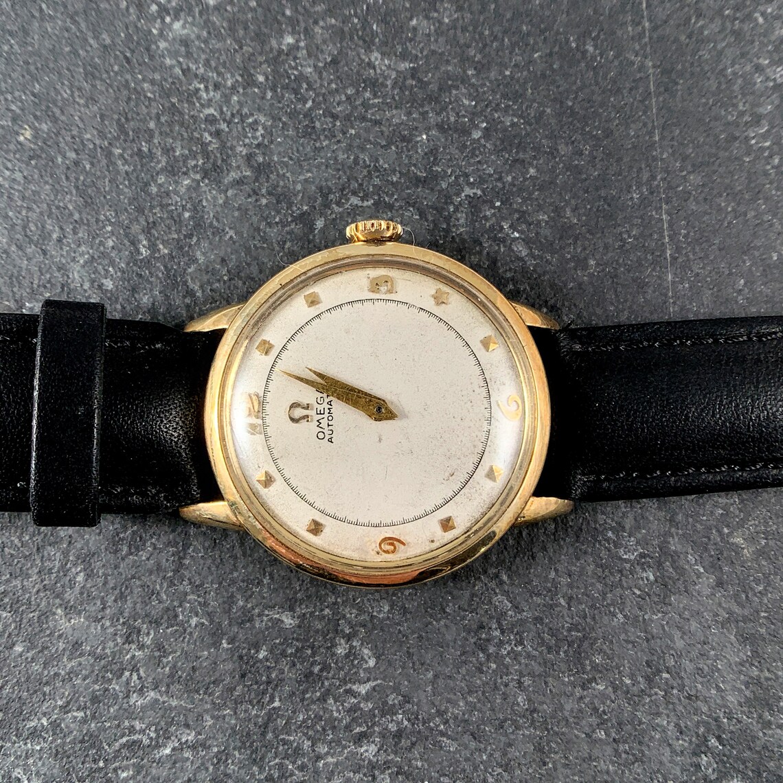 14k Yellow Gold Plated Men's Omega Automatic Wrist Watch A2245 - Etsy