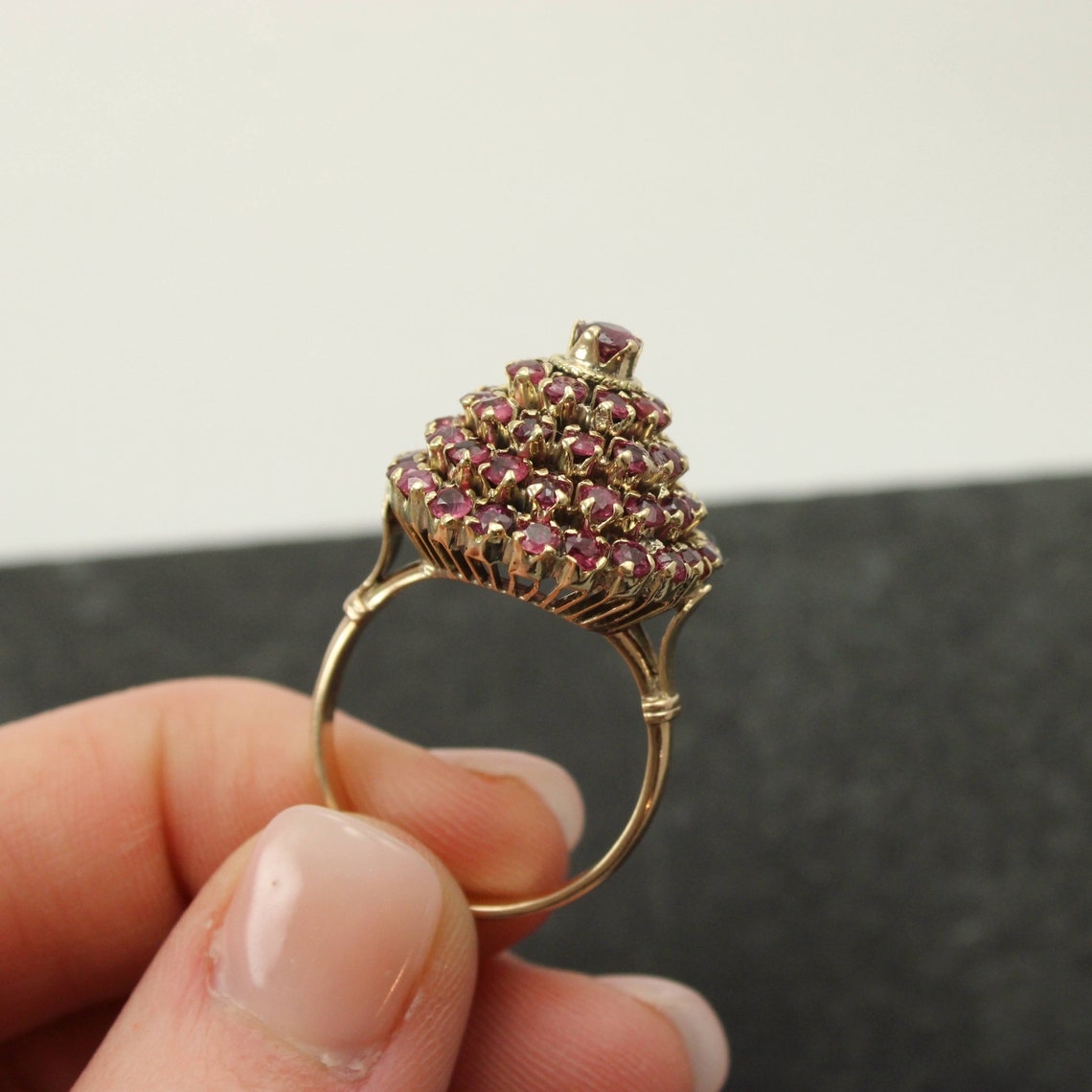 Vintage Ruby Thai Princess Ring (A2432) - Etsy