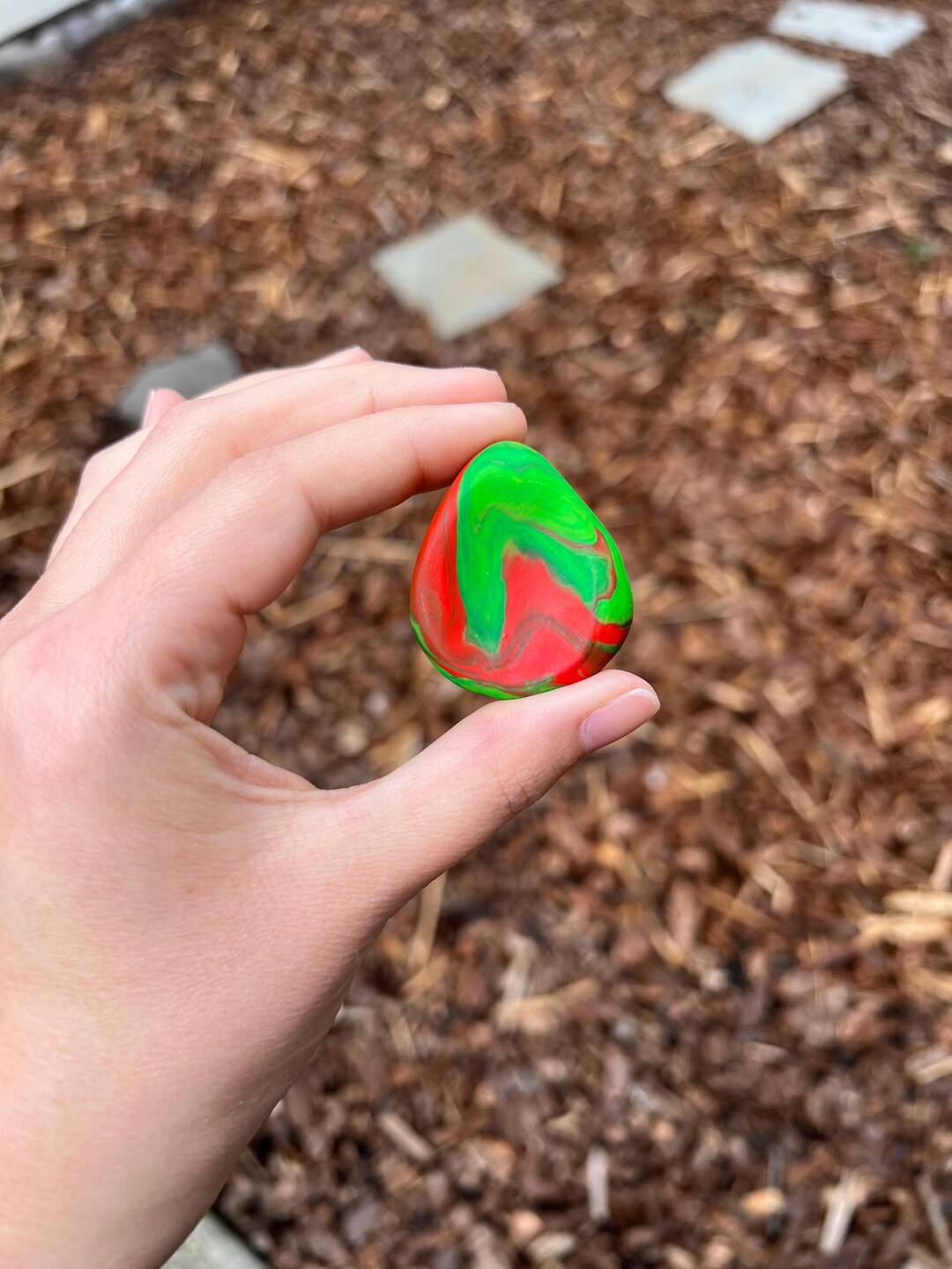 Triangular Soothing Stone (polymer Clay) - Etsy