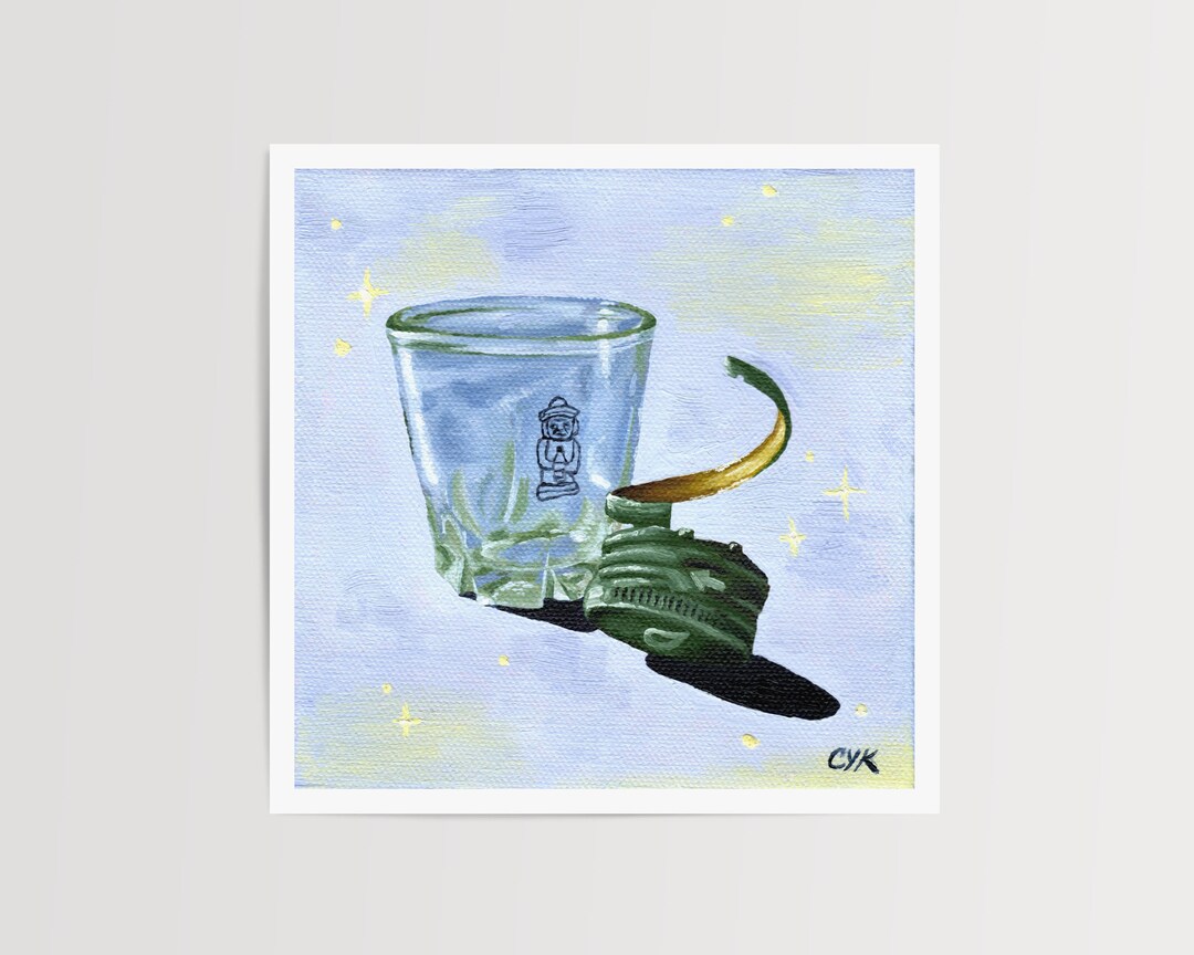 Soju Cap With Jeju Shot Glass | Oil Painting | Physical Fine Art Print ...